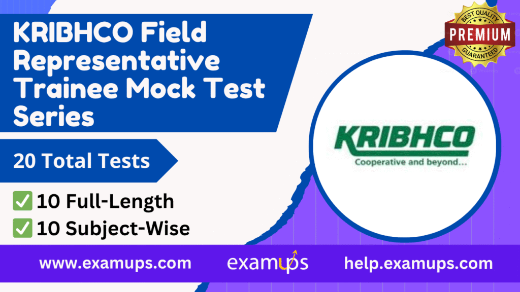 KRIBHCO Field Representative Trainee Mock Test Series - Examups - Boost ...
